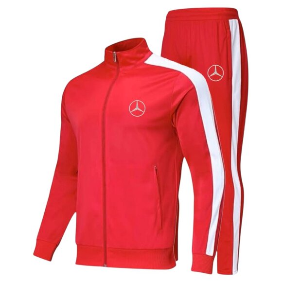 Shirts | Mens Mercedesbenz Car Logo Embroidered Tracksuit Red | Poshmark